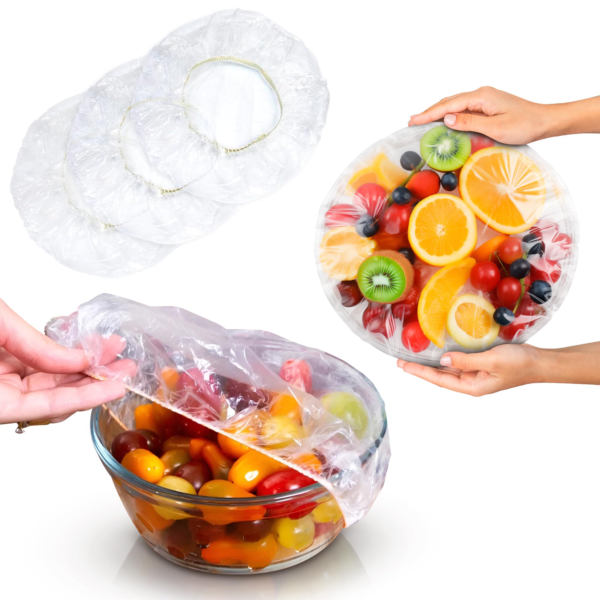 Buy Clear Plastic Wrap for Food 12" /w Elastic Band