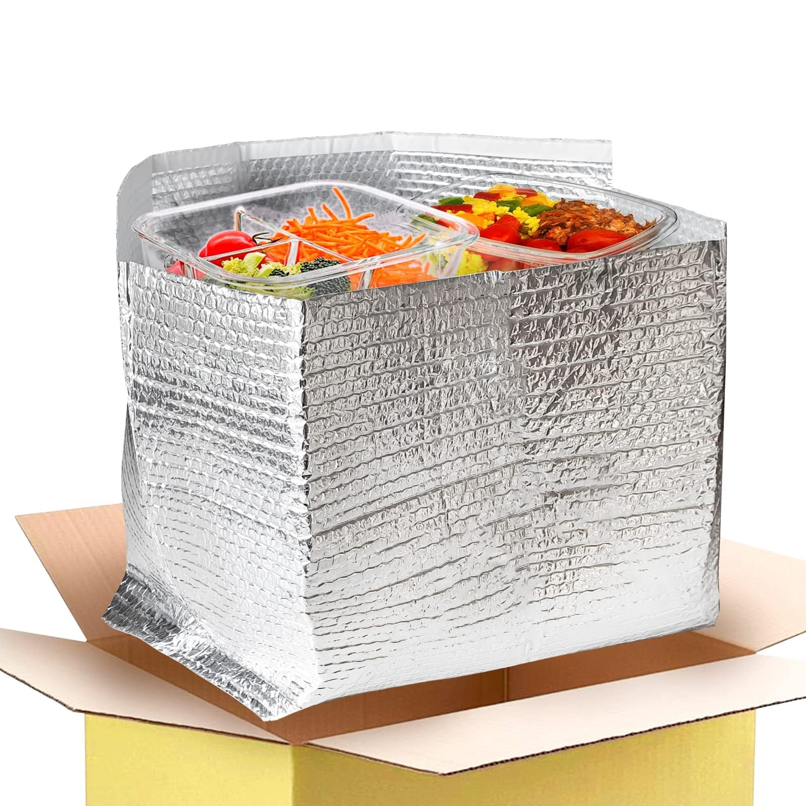 Buy Foil Insulated Box Liners 12" x 12" x 12" Thermal Box Liners for ...