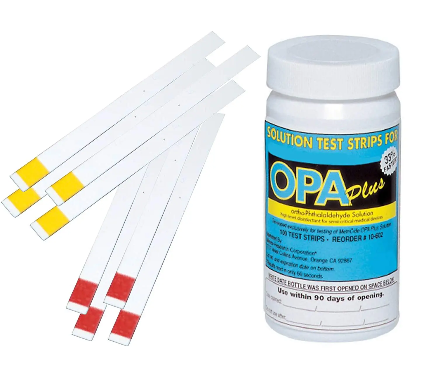 Buy 100 Disposable OPA Test Strips /w Color Identification