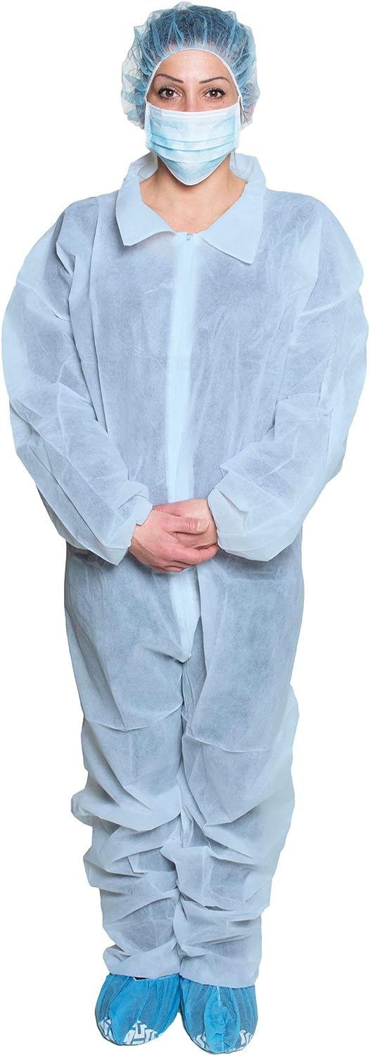 ‍Buy Blue Disposable Coveralls Durable PP 2X-Large