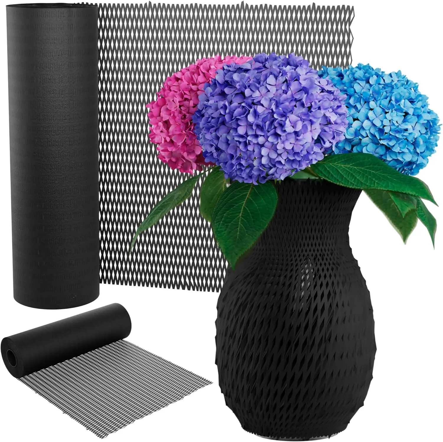 Black Biodegradable Honeycomb Packing Paper 15" x 164' Perforated Kraft ...