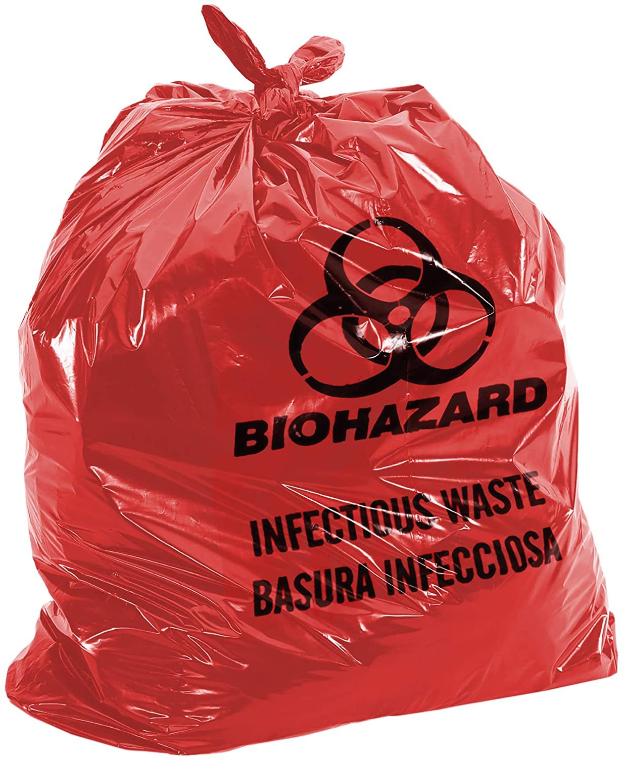 ☣️ Red Biohazard Bags 75–100 LB for Disposing Medical Waste
