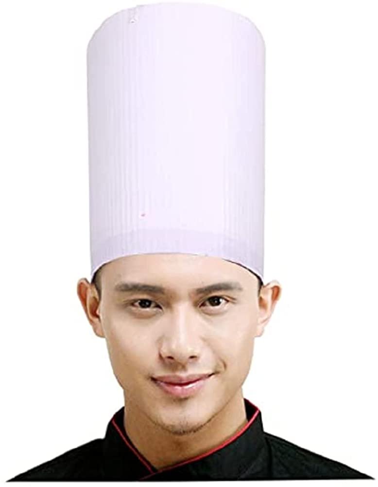 ‍Buy White Paper Chef Hats 12" Tall Soft Disposable